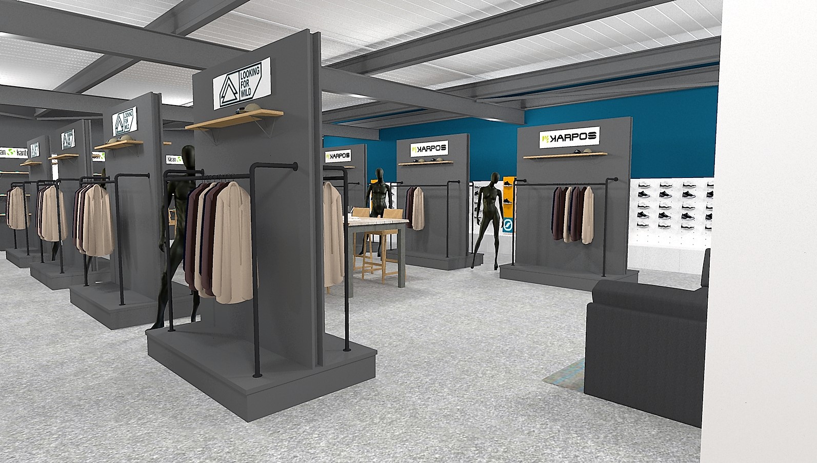 Agencement magasin Annecy, architecte interieur commerce sport
